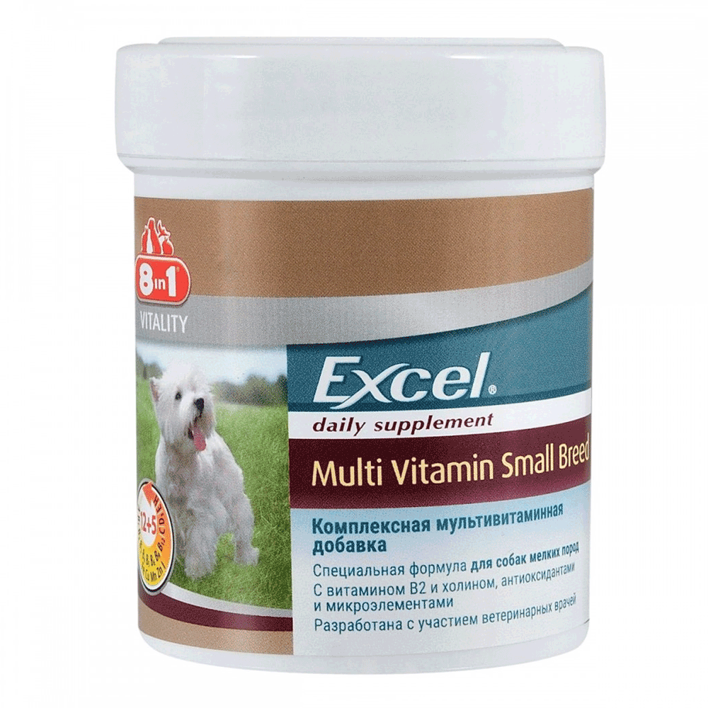 ᐉ Вітаміни для собак дрібних порід 8in1 Excel «Multi Vitamin Small ...